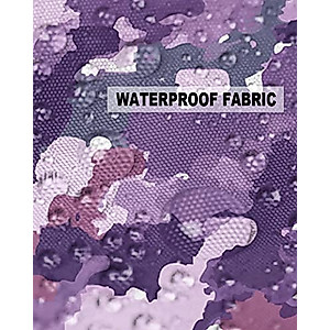 Funnywall88 Waterproof Throw Pillow Covers Set of 2 Camouflage Netting Camo Purple Couch Pillow Cases Outdoor Sofa Cushion Cover Home Decor for Bed Living Room, 20" x 12"