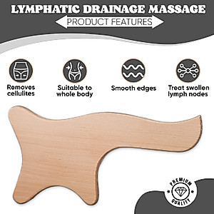Lymphatic Drainage Paddle Wood & Dry Skin Brush are The only Two Items You Need for an Healthier Lymphatic Drainage System. Anti Cellulite Tools Lymphatic Drainage Tool with Body Brush