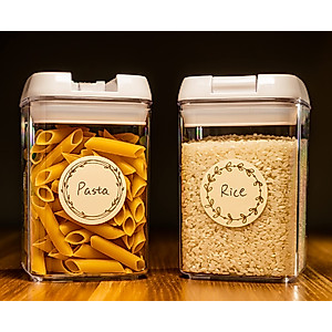 MONEST Waterproof & Oil Resistant Label Stickers for Jars and Lids |Pantry Labels | Mason Jar Labels | Sticker Labels | Canning Labels | Spice Labels | Bottle Labels | Mason Jar Labels (Golden Flower)