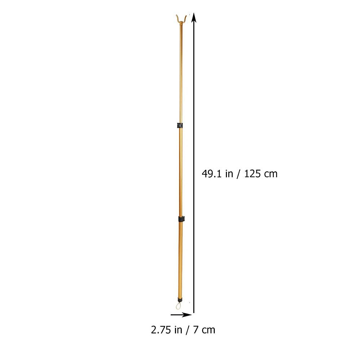 Cabilock Reach Hook Clothes Pole Reach Stick Retractable Long Reach Stick Closet Pole Clothesline Pole Hooks Telescoping Garment Pole for Closet Shelf Reaching