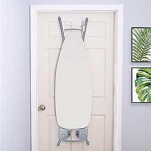 Ironing Board Full Size Made in The USA by Seymour Home Products (Khaki) Extra Wide 18” Iron Board Set Includes Iron Rest, Cover & Pad | All-Steel Frame with 4 Heavy Duty Legs for Extra Support
