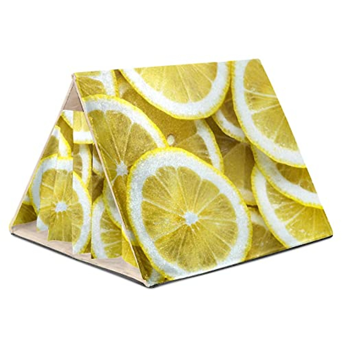 Y-DSIWX Guinea Pig Hideout Cozy Hamster House Cave for Bunny Chinchilla Hedgehog Small Animal Lemon Slices