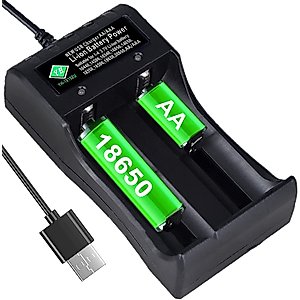 18650 Battery Charger AA Battery Charger for 3.7V Lithium-ion Battery 18650 18500 18350 16340 14500 26650 Battery,AAA Battery Charger for Ni-MH 1.2V AA AAA Battery