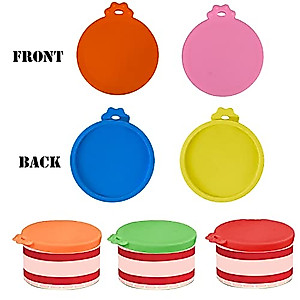 AQSXO 7 Pcs Food Can Lids Pet Can Covers, Silicone Small Pet Food Can Lids Covers for 3 oz 2.5 oz Cat Food Cans.