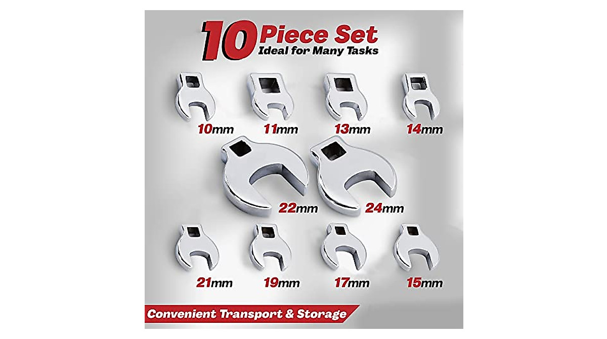 Crows Foot Wrench Set - Perfect for Tight Spaces