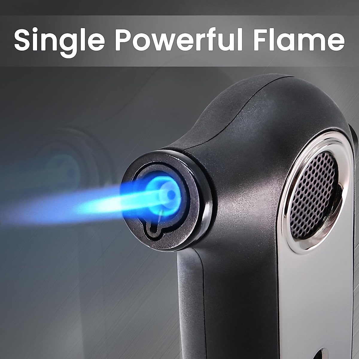 Urgrette 2 Pack Torch Lighter Butane Gas Refillable Lighter Windproof Single Jet Torch Lighters Adjustable Flame Torch Pocket Lighter for Men Women Camping Grill BBQ Outdoor (without Fuel)