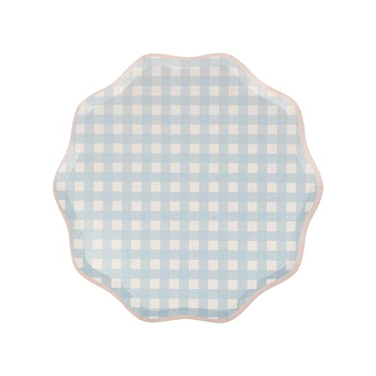 Meri Meri Easter Gingham Paper Plates (Pack of 12), Disposable Plates for Party, Easter Paper Plates