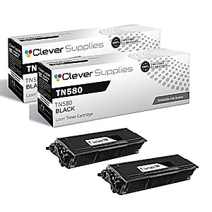 CS Compatible Toner Cartridge Replacement for Brother TN580 TN580 Black DCP-8060 DCP-8065 DCP-8065DN HL-5200 HL-5240 HL-5240LT HL-5250 HL-5250DN HL-5250DNHY Toner Cartridge 2 Pack