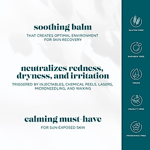 VI DERM Post-Treatment Repair Cream with Moisturizing Shea Butter, Redness Relieving Colloidal Silver, and Calming Bisabolol, 2 Oz / 59 g