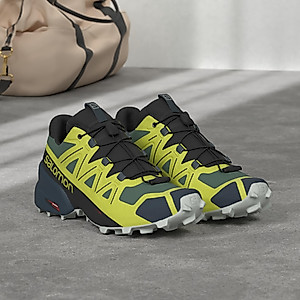 Salomon Men's Speedcross 5 Trail Running Shoes, Black/Black/Phantom, 9.5 Wide