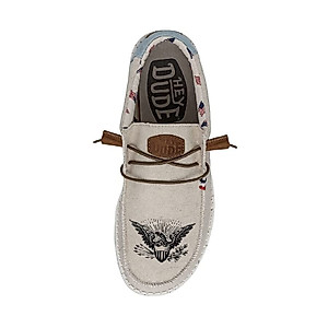 Hey Dude Wally Americana Eagle Size 12 | Men's Loafers | Men's Slip On Shoes | Comfortable & Light-Weight