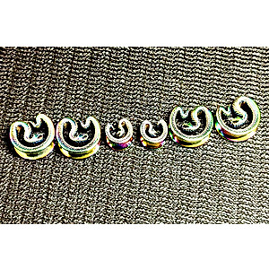 SUPTOP Snake Ear Plugs and Tunnels for Women Unique Ear Saddles for Men Gold Ear Tunnels Size 0 Gauges Stretched Ears