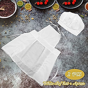 SPOKKI Baby Photography Prop, Chef Hat Apron Photo Props Costume Come with 2PCS Photography Hair Clips for Infant Twins | 6-24 Months (Girl)