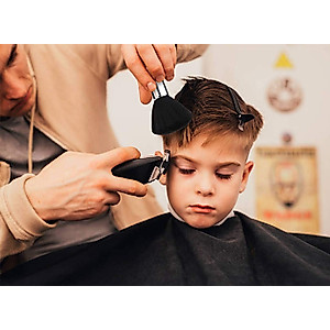 Black Large Barber Brush Neck Duster, Beomeen Soft Neck Brush for Hair Cutting, Neck Face Cleaning Hair Sweep Brushes Salon Tool