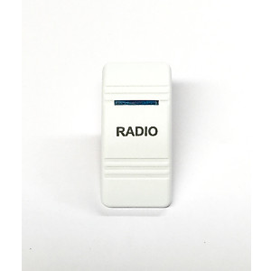 Southern Marine Euro Rocker Switch Cover, White with Blue Lens. Contura III. Fits Carling, Cole Hersee, Blue seas (Radio)
