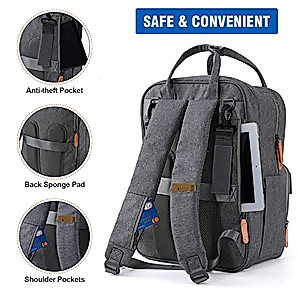 Extra Large Diaper Bag For 2 Kids, 35L Expandable Twin Diaper Bag Backpack For Travel/Shopping, Easy Access Design / 4 Big Insulated + 2 Wet Cloth Pocket For 2 Babies / Waterproof/Back Support Cushion