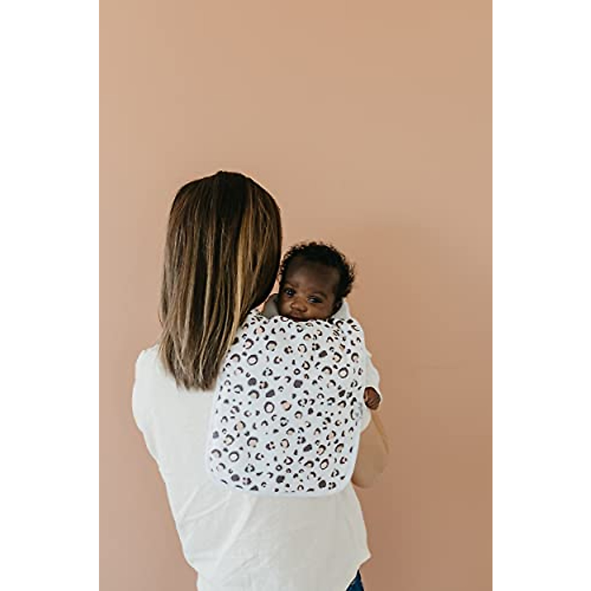 Copper Pearl Premium Baby Burp Cloths - 3-Pack Large Cotton Burp Cloths, Extra Soft Spit Up Rags with 3 Absorbent Layers, Perfect for Baby Boy and Baby Girl Gifts (21" x 10" Size, Zara Set)