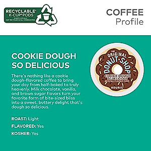 The Original Donut Shop Cookie Dough So Delicious, Keurig Single Serve K-Cup Pods, Flavored Coffee, 72 Count (6 Packs of 12)