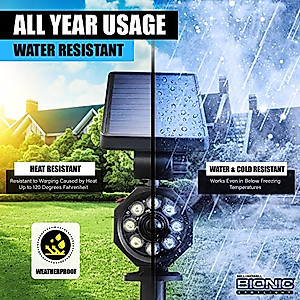 Bell+Howell Bionic Spotlight Original LED Solar Outdoor Lights with Motion Sensor Super Bright Outdoor Solar Lights Waterproof Landscape Lighting for Yard, Garden Outdoor Lighting As Seen On TV