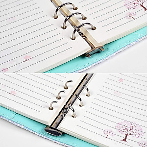 ARRLSDB Digital Password Journal Combination Lock Diary Locking A6 Refillable Leather Journal (White)