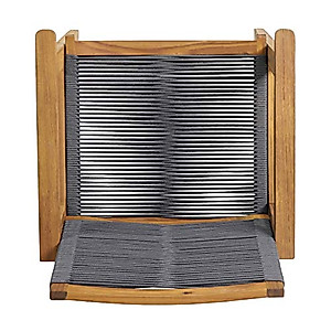 Tracy Outdoor Acacia Wood Bistro Set, Teak and Dark Gray