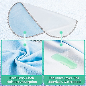 Waterproof Changing Pad Liners 6 Packs，Washable Reusable Changing Pad Liners,Portable Soft Baby Changing Table Liners for Boys Girls,23.6"x 11.8"Blue