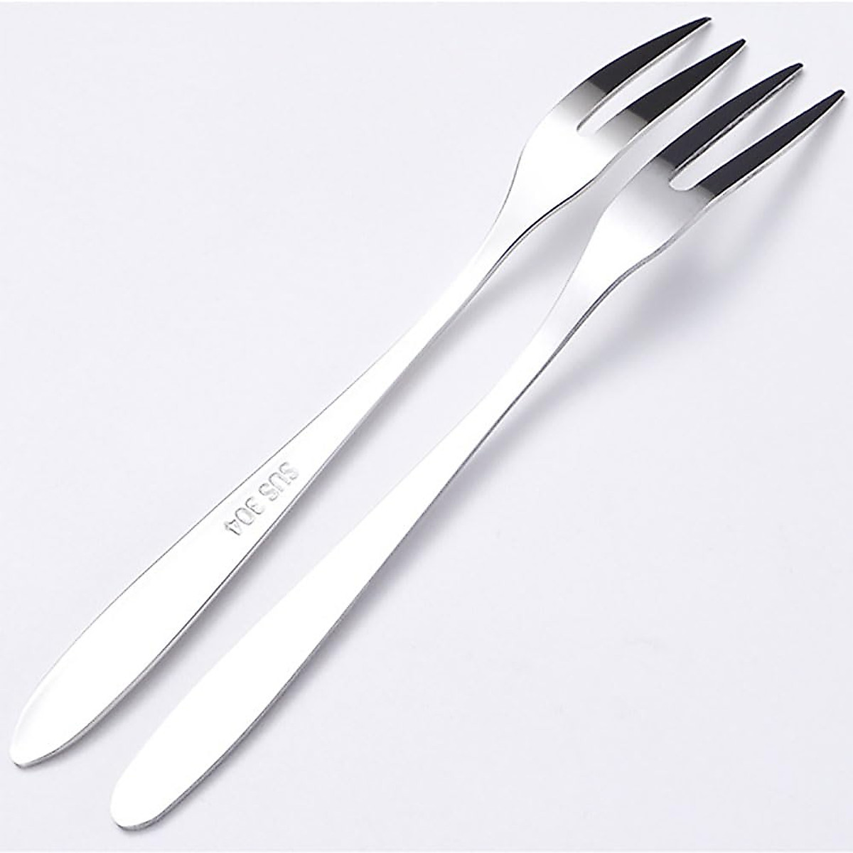 Stainless Steel Forks Set, Forks for Oyster and Shellfish, Appetizers Tasting Forks, Cocktail Salad Dessert Fruit Forks for Birthday Wedding Party Travel (6 Pcs)