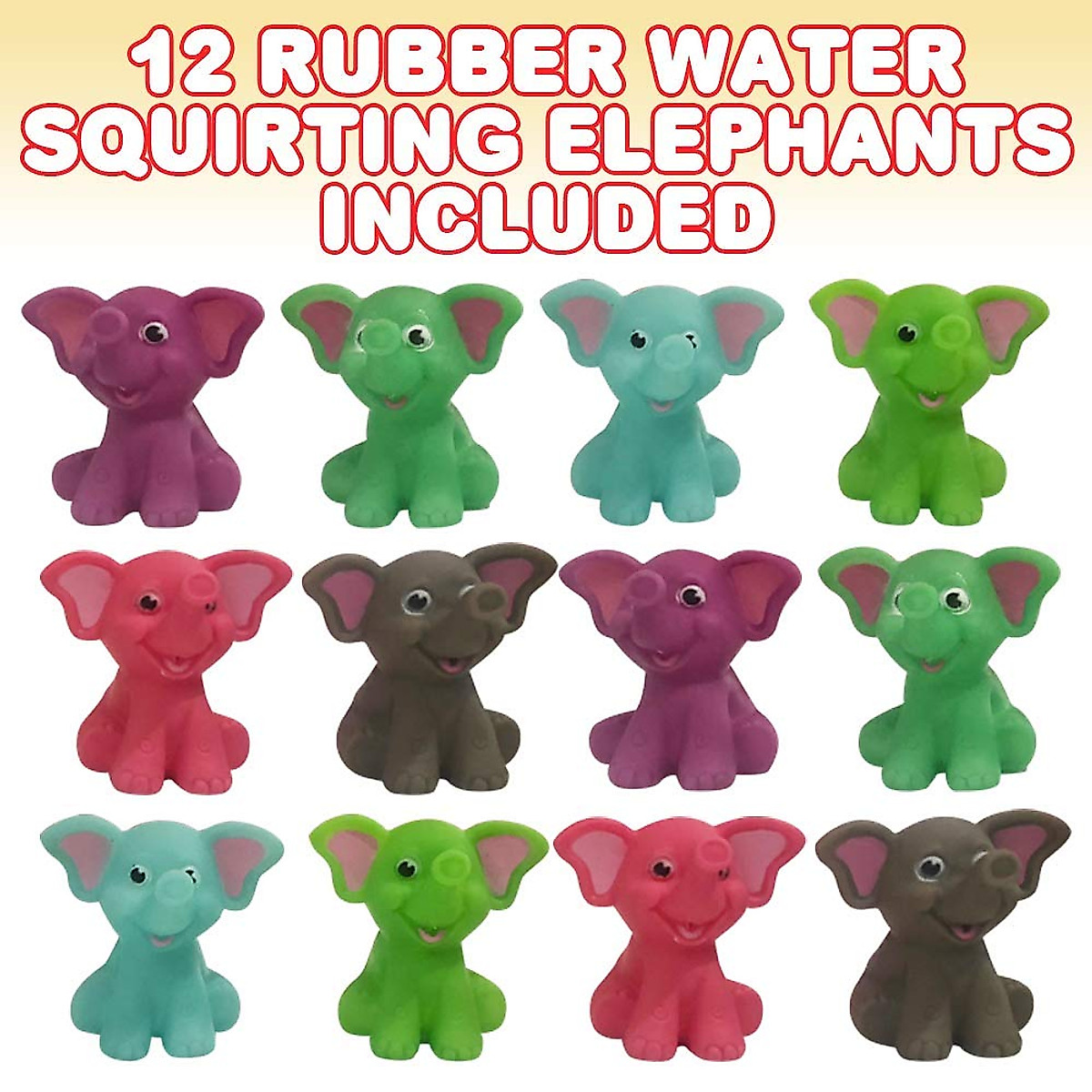 ArtCreativity Rubber Water Squirting Narwhals, Pack of 12, Bathtub and Pool Toys for Kids, Safe and Durable Water Squirters, Birthday Party Favors, Goodie Bag Fillers
