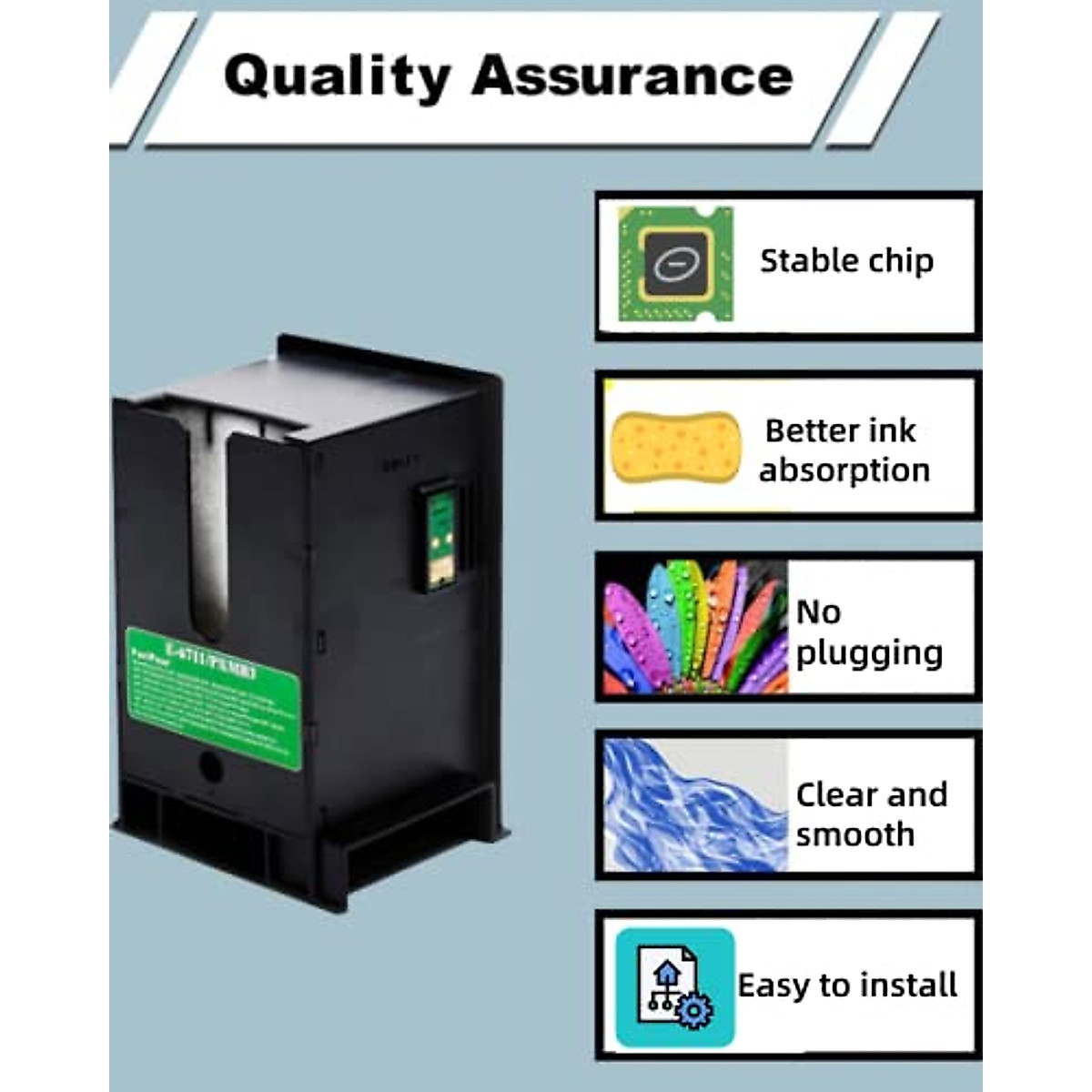 NEXTPAGE T6711 Ink Maintenance Tank with chip Remanufactured for WF7710 WF7720 WF3620 WF3640 WF7110 WF7610 WF7620 Printer (T671100 Ink Maintenance Box 1 Pack)