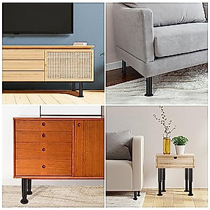 2pcs(7.1"-12.2")Adjustable Height Furniture Support Legs,Heavy Duty Furniture Replacement Legs Feet Foot,bed frame slat center support leg, Great for Sofa/Dresser/Coffee/Table/Couch/Cabinet
