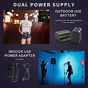 Switti RGB Video Light, Full Color Studio Photography Lighting Kit, 50W LED Panel Light with Softbox, 552 LEDs/CRI 97+, 2600K-10000K/0-360 Adjustable Colors/9 Kinds of The Scene Lights