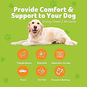 Pawadox - Hemp Calming Chews for Dogs, Easy to Digest, Made from Organic Hemp, Chamomile, Passion Flower for Dog Anxiety Relief, SQF Certified Facility, Tasty Duck Flavor - 120 Soft Chews