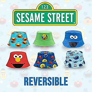 Cookie Monster Kids Sun Hat, Toddler Bucket Hat for Boys & Girls, 2-5T