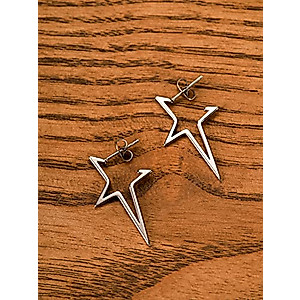 Sacina Gothic Spike Earrings, Star Earrings Dangle, Star Earrings Y2k, Goth Earrings, Punk Earrings, Grunge Earrings, Halloween Earrings, Christmas New Year Jewelry Gift For Women