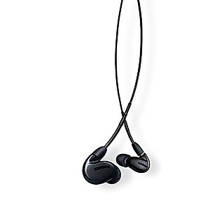Shure SE846 Wired Sound Isolating Earbuds, High Definition Sound + Natural Bass, Four Drivers, Secure in-Ear Fit, Detachable Cable, Durable Quality, Compatible with Apple & Android Devices - Black