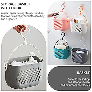 DOITOOL 2pcs Plastic Hanging Shower Caddy Basket: Connecting Organizers Storage Basket with Hook for Bathroom Kitchen Pantry Bathroom Dorm Room