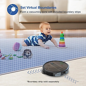 Coredy R750 Pro Robot Vacuum and Mop Combo, 2700Pa Max Suction, Ultrasonic Detection Boost & Avoidance, Compatible with Self Empty Station, Smart AI Dynamic Navigation Robotic Vacuums for Carpet