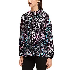 DKNY Women's Sport Tropic Shade Windbreaker Jacket, Pink Print, Medium