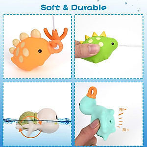 Baby Swimming Turtle Bath Toys, Water Table Toys with Fishing Net and Rod, Cute Toy Turtles Baby Swimming Toys for Water Table and Pool, Mold Free Bath Toys for Toddlers Boys Girls 1 2 3 4 5