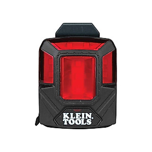 Klein Tools 56063 Rechargeable Safety Light with Magnet, Red, Mounts to Klein Hard Hats and Safety Helmets