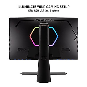 ViewSonic ELITE XG271QG 27 Inch 1440p 1ms 240Hz IPS Gaming Monitor with GSYNC, NVIDIA Reflex, DisplayHDR 400, RGB Lighting, and Advanced Ergonomics for Esports