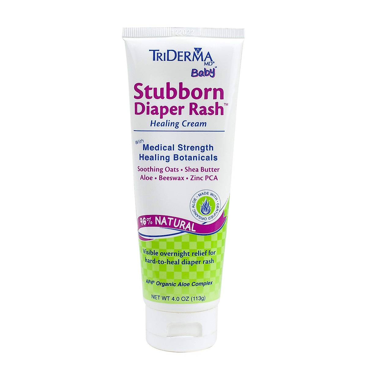 TriDerma MD Baby Stubborn Diaper Rash Healing Cream, Healing for Hard-to-Heal Diaper Rash, Treat and Prevent Diaper Rash and Seal Out Wetness, Non-Greasy Diaper Rash Ointment, 4.0 oz each, 4 Pack