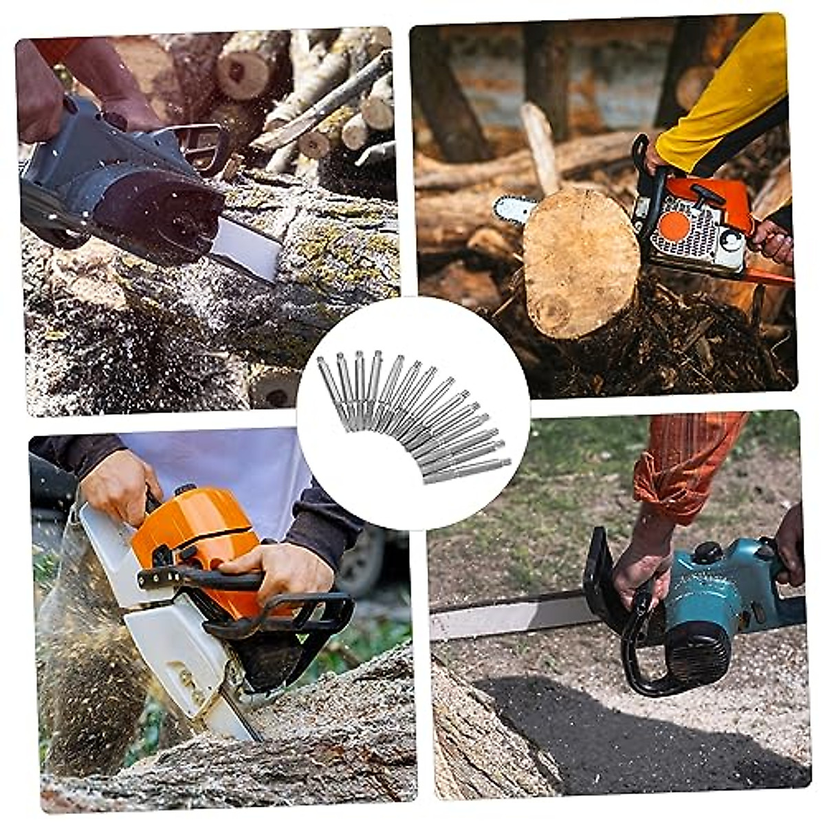 ULTECHNOVO Chainsaw Sharpening Kit 12pcs glitch sharpening Corundum 4.8 chainsaw grinding stones grinding head chainsaw grinding stones 4.8 Tool Tool