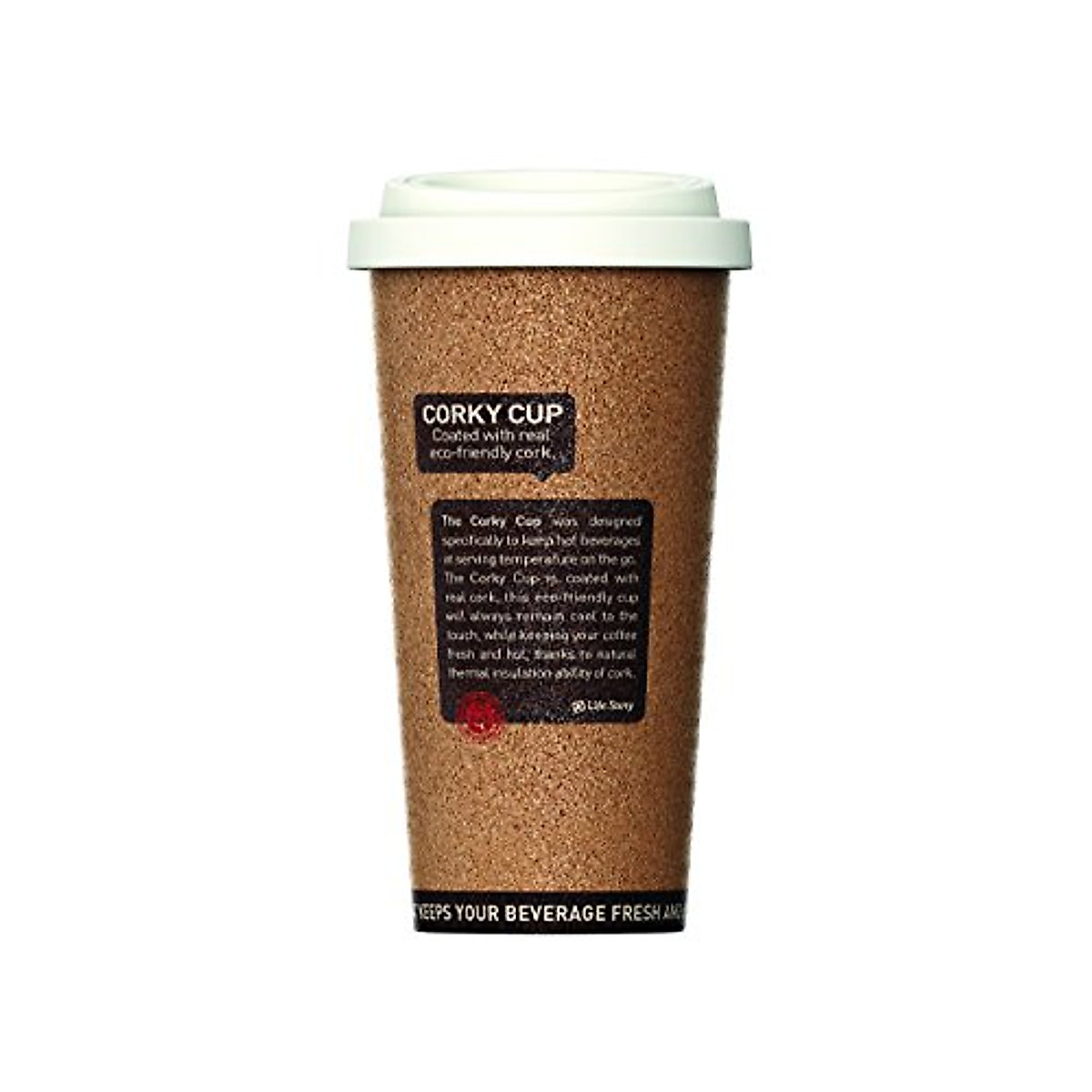 Life Story Corky Cup Reusable 16 oz Insulated Travel Mug Coffee Thermos (2 Pack)