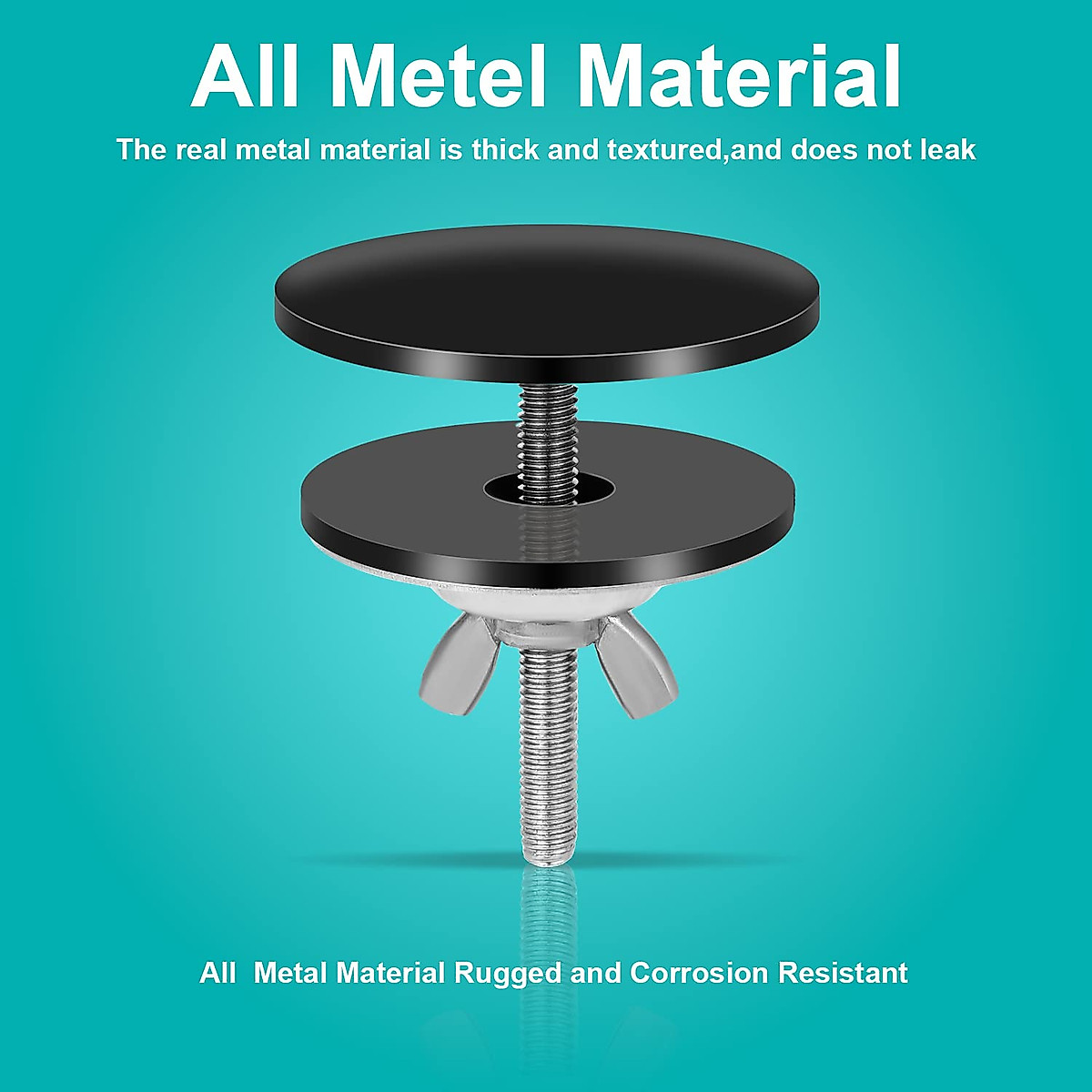 Sink Hole Cover Black, 2" Stainless Steel Kitchen Sink Hole Cap Faucet Hole Cover Leakproof Black Stopper Hole Cover for Sink Tap Hole Plug