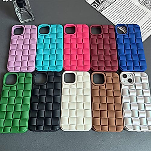 Ginkgonut Compatible with iPhone 14 Plus Case for Women/Girls, Cute 3D Laid Desgin Soft Silicone Shockproof Raised Bumper Corners Case for iPhone 14 Plus （White）