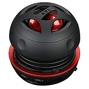 AYL Mini Speaker System, Portable Plug in Speaker with 3.5mm Aux Audio Input, External Speaker for Laptop Computer, MP3 Player, iPhone, iPad, Cell Phone (Black)