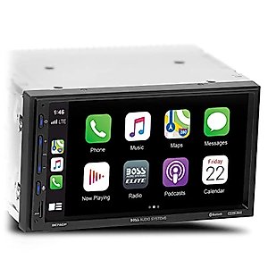BOSS Audio Systems Elite BE7ACP Car Multimedia Player with Apple CarPlay Android Auto - 7 Inch LCD Capacitive Touchscreen, Double Din, Bluetooth (Renewed)