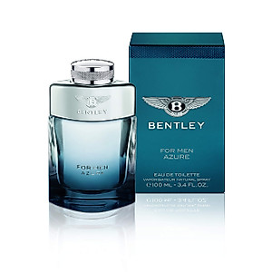 Bentley for Men Azure Eau De Toilette Spray, 3.4 Ounce