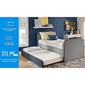 Irvine Home Collection Twin Size 6-Inch, Cooling Gel Memory Foam Mattress, Medium Firm, Cool Sleep and Pressure Relief, CertiPUR-US Certified, Great for Kids, Bunk Beds, Trundles, Campers, Daybeds